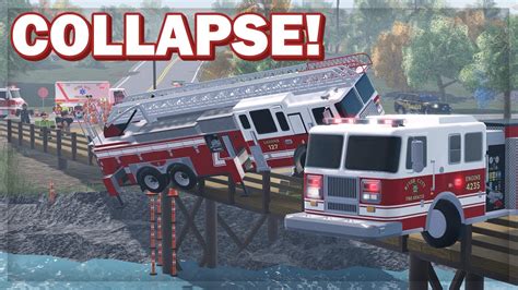 Construction Bridge COLLAPSES Fire Engine CRASHES ERLC Liberty