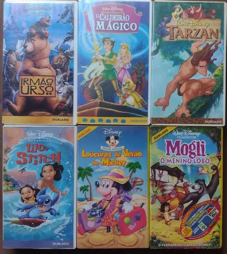 Fita Vhs Disney Irmão Urso Lilo Stitch Mickey Lote 6 Fitas MercadoLivre