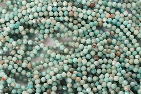 Kamienie Amazonit 0107kp 4mm 1sznur MINI BEADS Kamienie półszlachetne