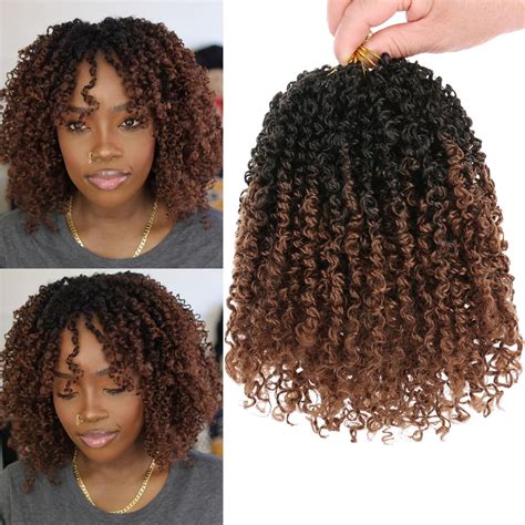 Amazon Aksice Pre Looped Yanky Twist Crochet Hair 8 Inch 8 Packs