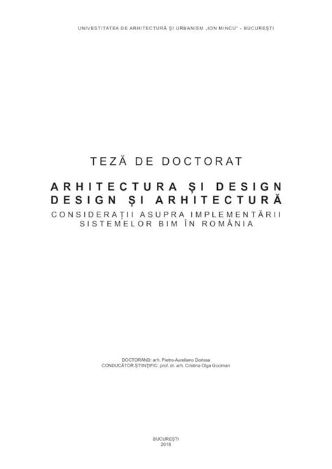 PDF TEZĂ DE DOCTORAT ARHITECTURA ȘI DESIGN DESIGN ȘI