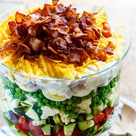 Seven Layer Salad Spicy Southern Kitchen