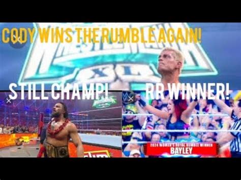 Omg Cody Rhodes Wins The Royal Rumble Again Roman Is Still Champ
