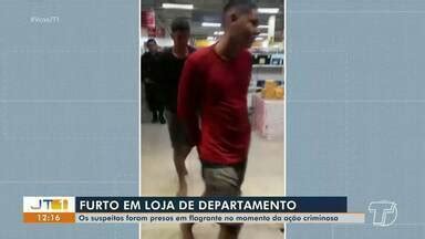 Jornal Tapajós 1ª Edição Dupla é presa após invadir loja de