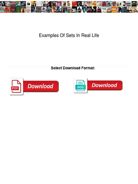 examples of sets in real life pdf set mathematics mathematics