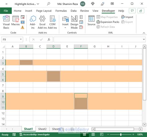 How To Highlight An Active Row In Excel Vba Examples