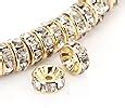 Amazon BRCbeads 8mm Gold Plated Crystal Rondelle Spacer Beads