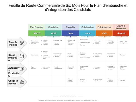 Top Des Mod Les De Feuille De Route D Entreprise Avec Des