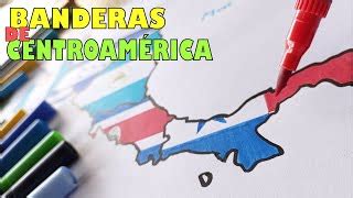 Dibuja el mapa de CentroAmérica con banderas Doovi