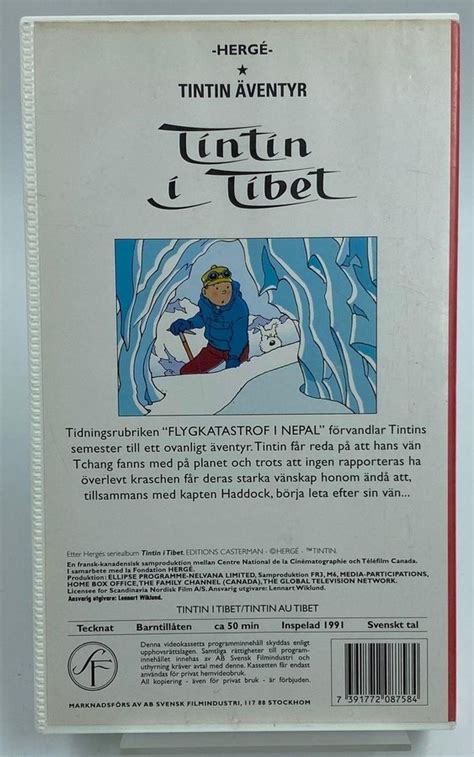 Tintin i Tibet VHS Köp från SpindelRetroButik på Tradera 550102845