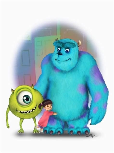 Sulley Mike Wazowski Boo Monsters Inc Boo Disney Artwork Sully