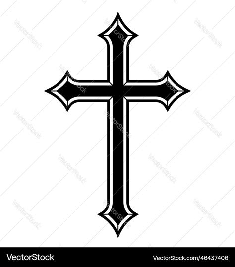 Classic Gothic Christian Cross Royalty Free Vector Image