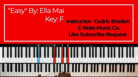 Easy Ella Mai Easy Piano Tutorial YouTube