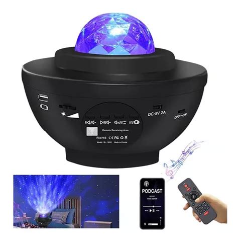 Lampara Luces Proyector Galaxia Estrellas Infantil Bluetooth Env O Gratis