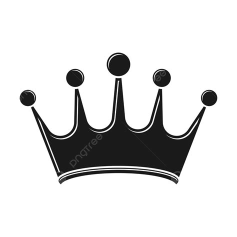Ikon Mahkota Hitam Hitam Mahkota Ikon Png Dan Vektor Dengan