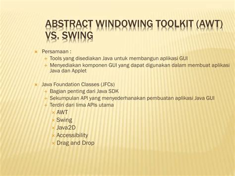 Ppt Abstract Windowing Toolkit Swing Powerpoint Presentation Id