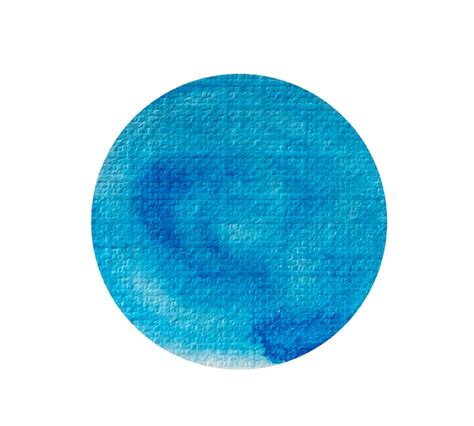 Premium Photo Blue Watercolor Circle On White Background Hand Drawn