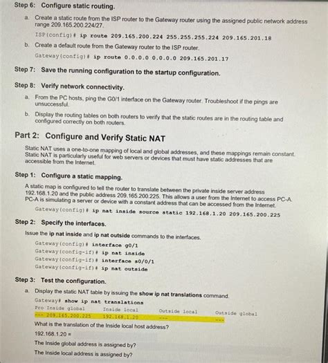 Solved Lab Configuring Dynamic And Static NAT Topology Chegg