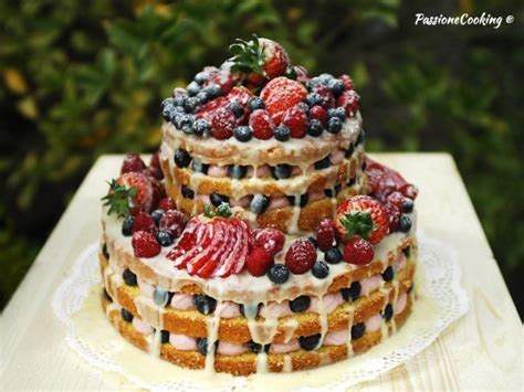 Naked Cake Con Crema Al Mascarpone E Lamponi PassioneCooking
