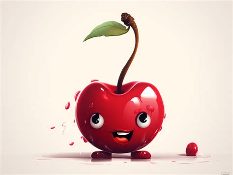 Imagen De Dibujos Animados De Una Cereza Con La Cara Podrida PNG
