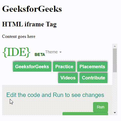 HTML Iframes GeeksforGeeks