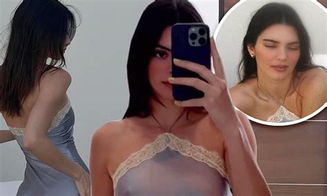 Kendall Jenner Shows Off Her Toned Physique In A Baby Blue Lace Slip