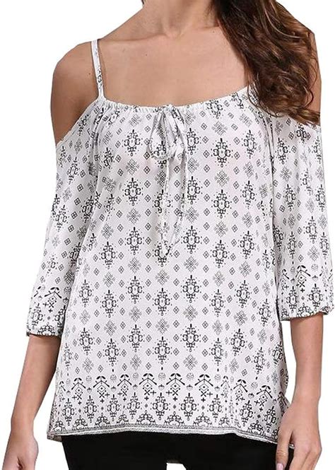 Sommer Damen Arm Elegante Sling Oberteile 3 4 Blusen Schulterfreies