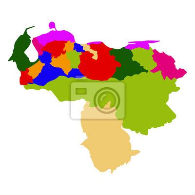 Mapa Polityczna Kolumbii Fototapeta Fototapety Myloview Pl