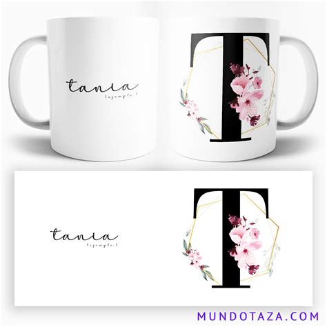 Taza Personalizada Con Inicial Y Nombre MundoTaza
