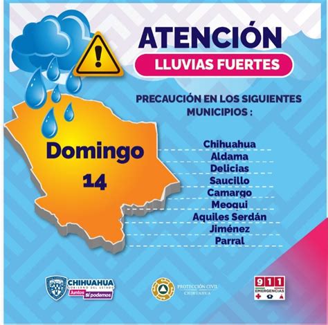 Exhorta Protección Civil a mantener medidas preventivas ante pronóstico