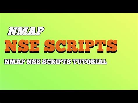NMAP NSE Scripts Tutorial YouTube