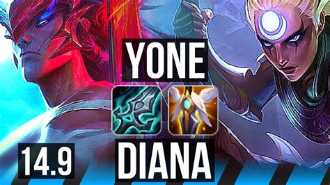 YONE Vs DIANA MID 10 1 4 Legendary 500 Games KR Diamond 14 9