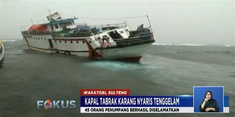 Tabrak Karang Kapal Tujuan Pulau Wakatobi Kandas Di Laut Lepas Enamplus