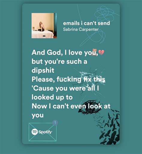 Emails I Can T Send Sabrina Carpenter Lyrics In Sabrina