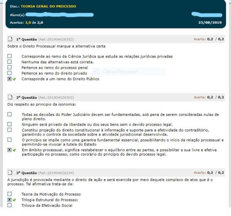 Simulado Av1 Teoria Geral Do Processo Teoria Geral Do Processo
