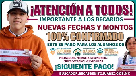 YA ESTÁ AQUÍ NUEVOS MONTOS Y FECHAS ESTABLECIDAS PARA LA ENTREGA DE