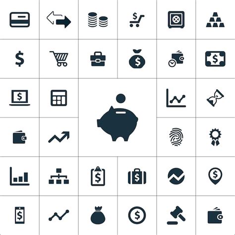 Premium Vector Finance Icons Universal Set