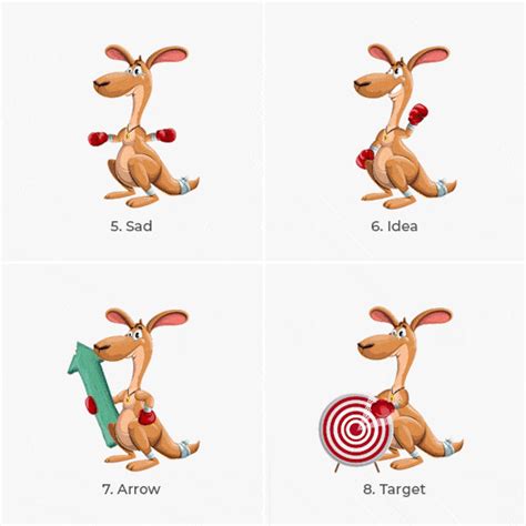 Cartoon Kangaroo Animated GIFs Collection GraphicMama