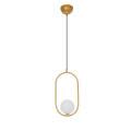 Pendente para Cabeceira de Cama Esfera Dourado 1 Lâmpada Ball New Light