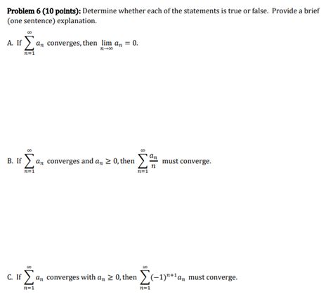 solved problem 6 10 points determine whether each of the
