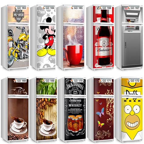 Adesivo Decorativo P Envelopamento De Geladeira E Freezer Somente Frente