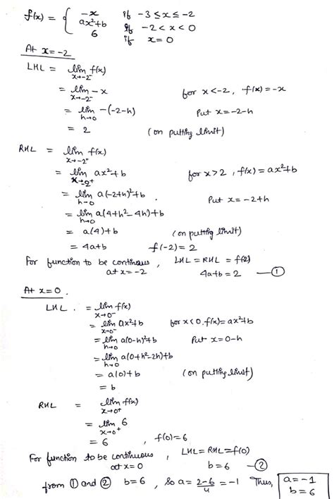[solved] solve with steps find constants a and b such that the function is course hero
