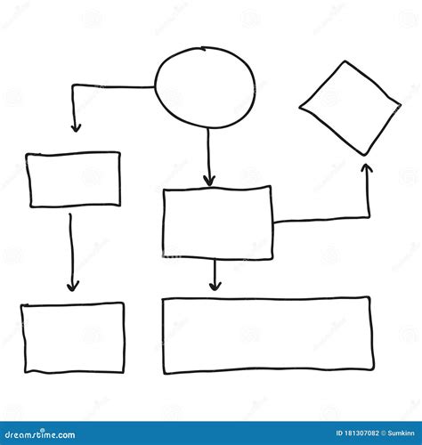 Abstract Flowchart Vector Stock Vector Illustration Of Hand 181307082