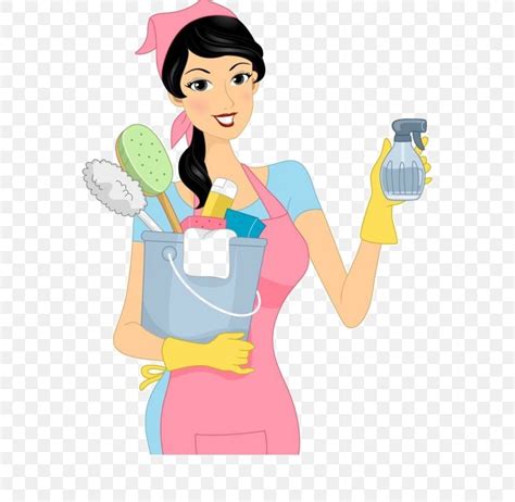 Cartoon Housekeeper Clip Art Charwoman Cleanliness Png X Px