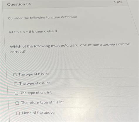 solved consider the following function definition let f bcd