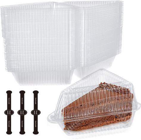 Amazon 200 Pack Cake Slice Containers Clear Cheesecake Container