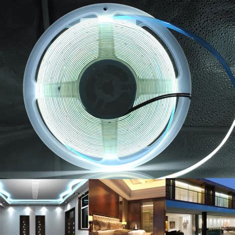 DC12V 24V 1M 5M 10M 320 COB LED Strip High Density Flexible FOB Led
