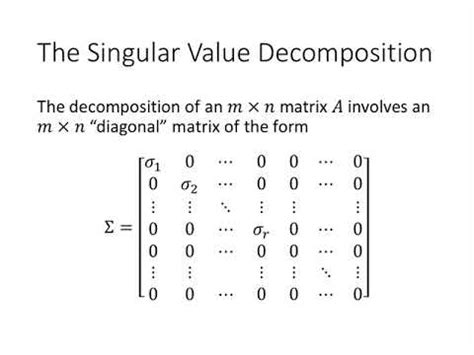 Linear Algebra Lecture The Singular Value Decomposition Youtube