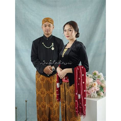 Jual Set Ht Spd C Baju Prewed Adat Jawa Solo Nuansa Hitam
