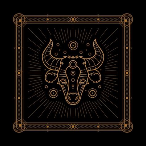 Signo del zodiaco tauro y elemento de símbolo de astrología ilustración